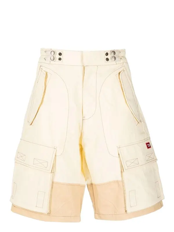 DIESEL Panelled Multi-pocket Cargo Shorts - Neutrals