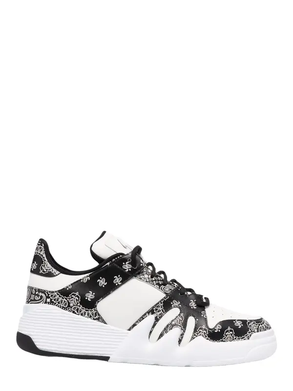 GIUSEPPE ZANOTTI Bandana-print Low-top Sneakers - White