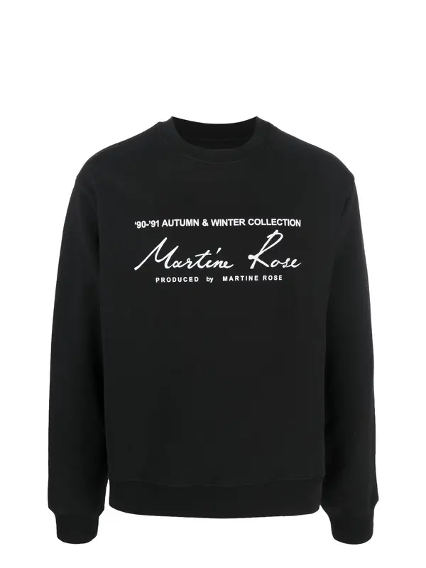 Martine Rose Slogan-print Sweatshirt - Black