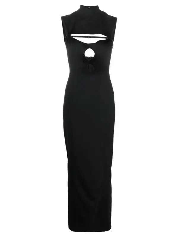 Jacquemus La Robe Palmi Cut-out Maxi Dress - Black
