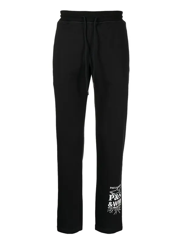 WHITE MOUNTAINEERING Logo-print Cotton Sweatpants - Black