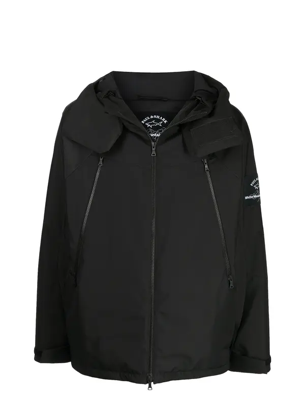 WHITE MOUNTAINEERING Logo-patch Hooded Jacket - Black