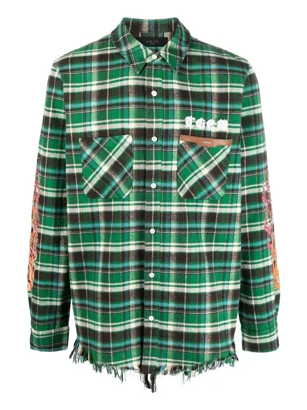 Amiri X The Great City Workshop Checked Shirt - Green