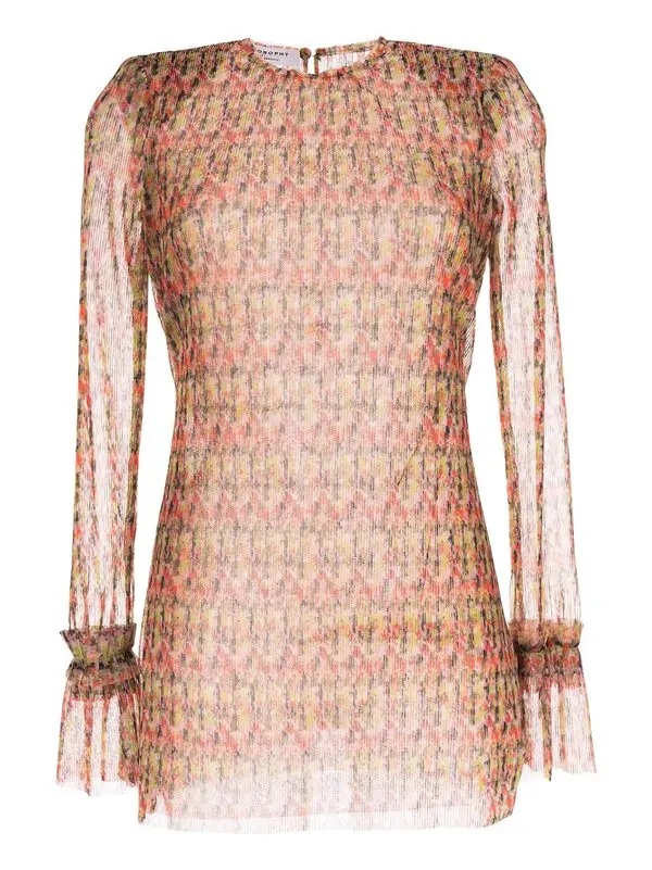 Philosophy Di Lorenzo Serafini Graphic Print Long Sleeve Top - Neutrals
