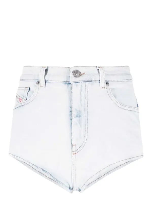 DIESEL® High-rise Denim Mini Shorts - Blue
