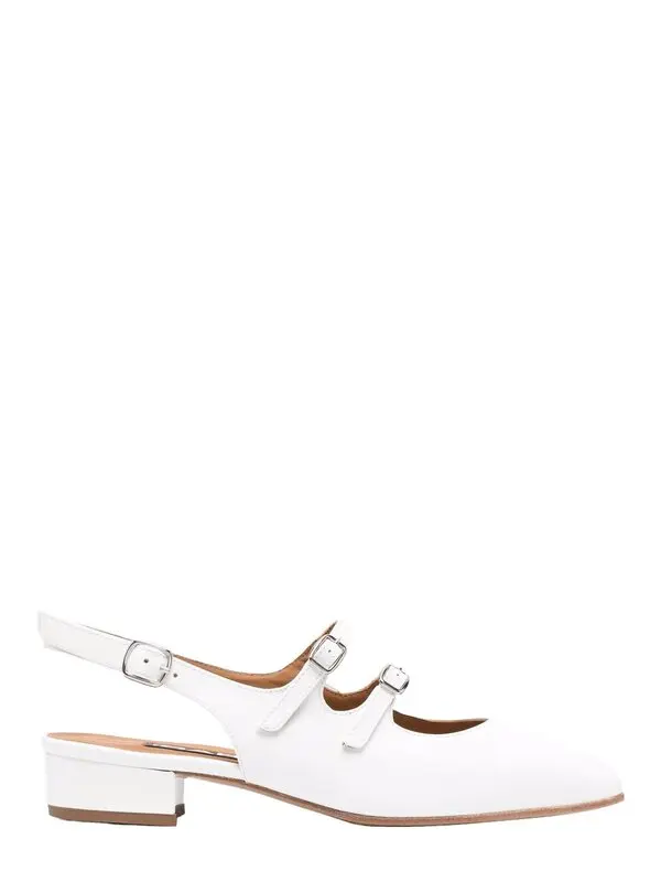 CAREL Peche Buckled Slingback Pumps - White