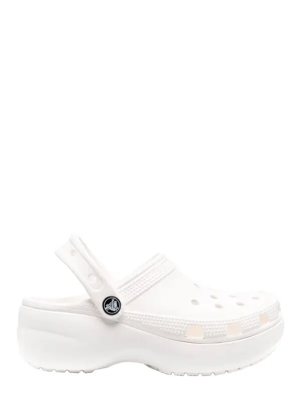 CROCS Platform-sole Clog Sandals - White