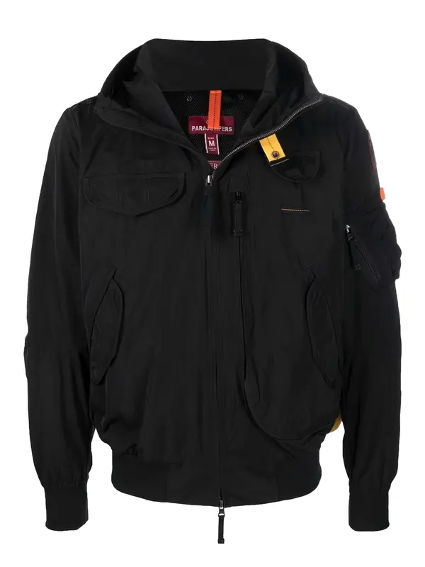 PARAJUMPERS Logo-patch Hooded Jacket - Black