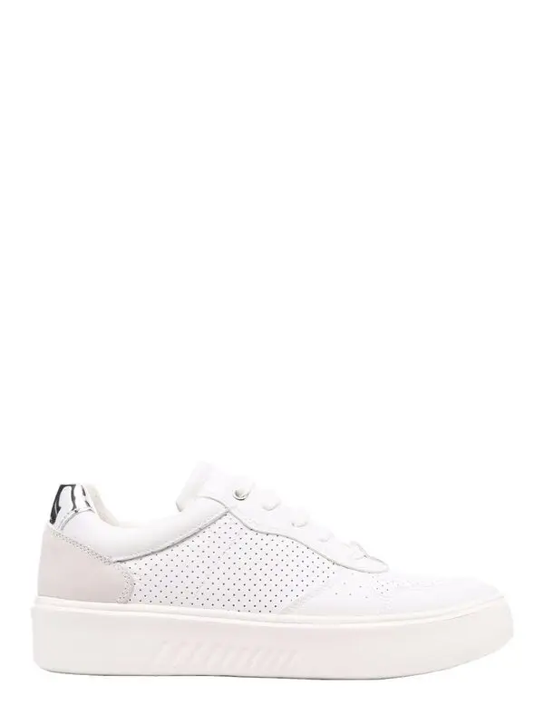 Geox Nhenbus Leather Sneakers - White