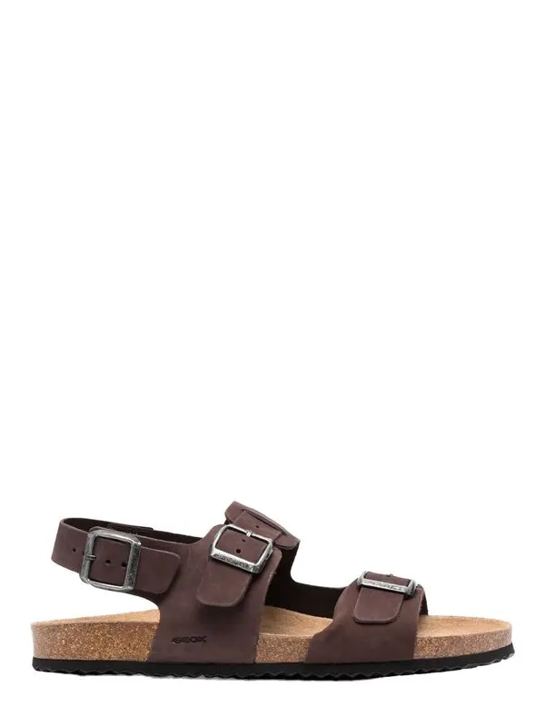 Geox Ghita Leather Sandals - Brown