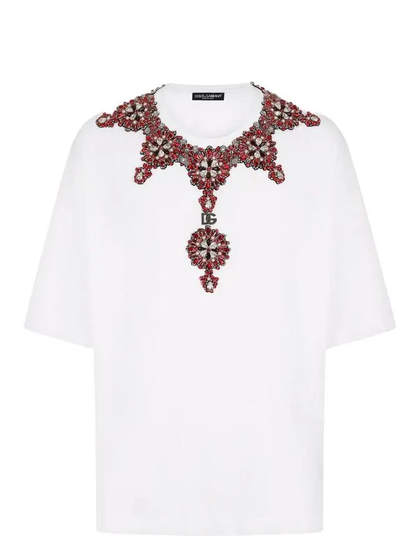 Dolce & Gabbana Dg-logo Cotton T-shirt - White
