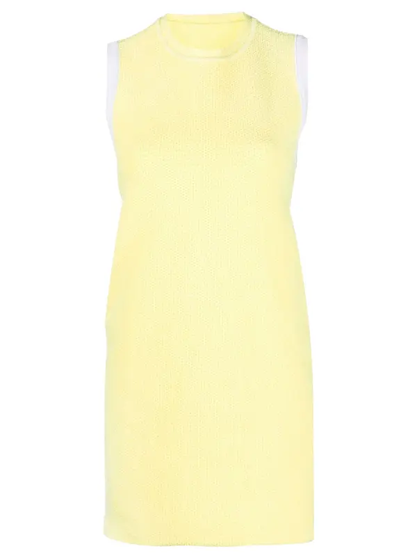 Jacquemus Sorbetto Knitted Mini Dress - Yellow