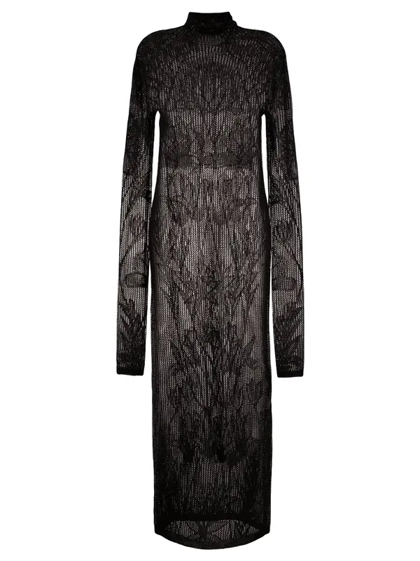Dsquared2 Open-knit Maxi Dress - Black