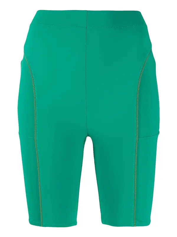 Jacquemus Contrasting Pipe-trim Shorts - Green