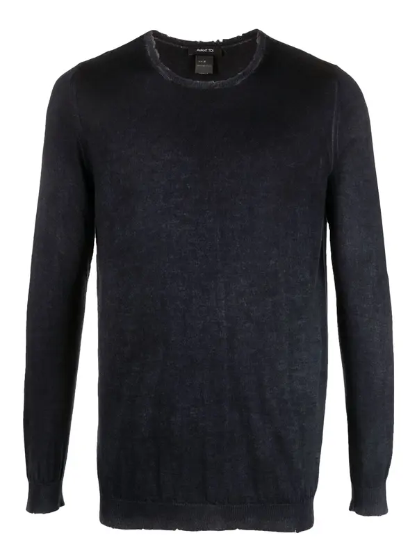 Avant Toi Round Neck Jumper - Blue
