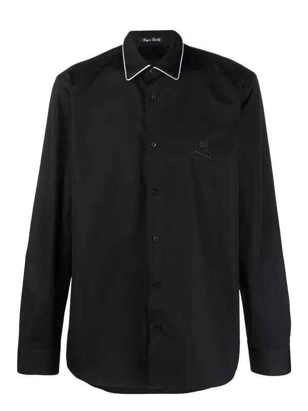 Philipp Plein Logo Button-down Shirt - Black