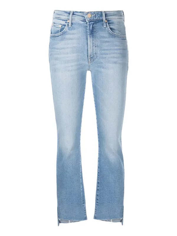 MOTHER The Insider Cropped Jeans - Blue