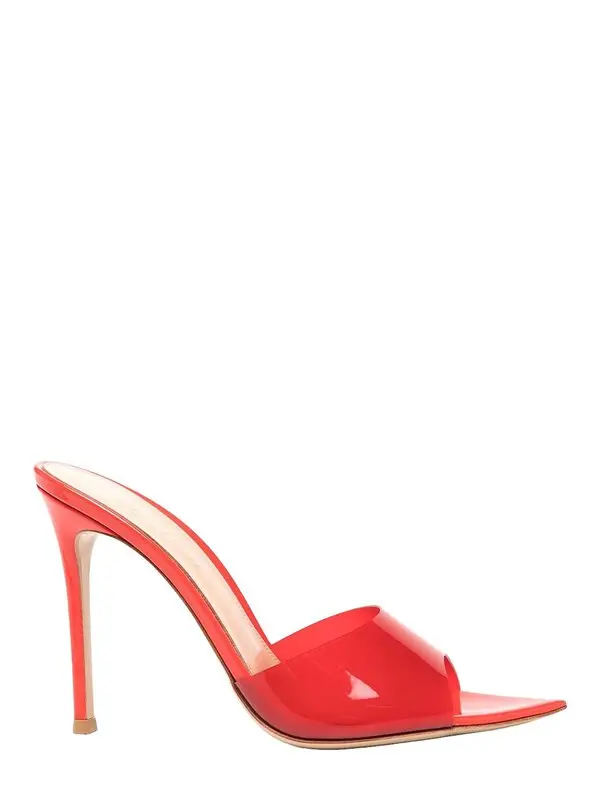 GIANVITO ROSSI Elle Transparent Sandals - Red