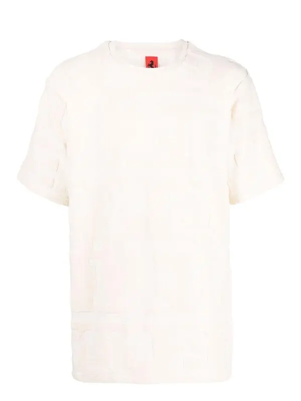 FERRARI Logo Embossed T-shirt - Neutrals