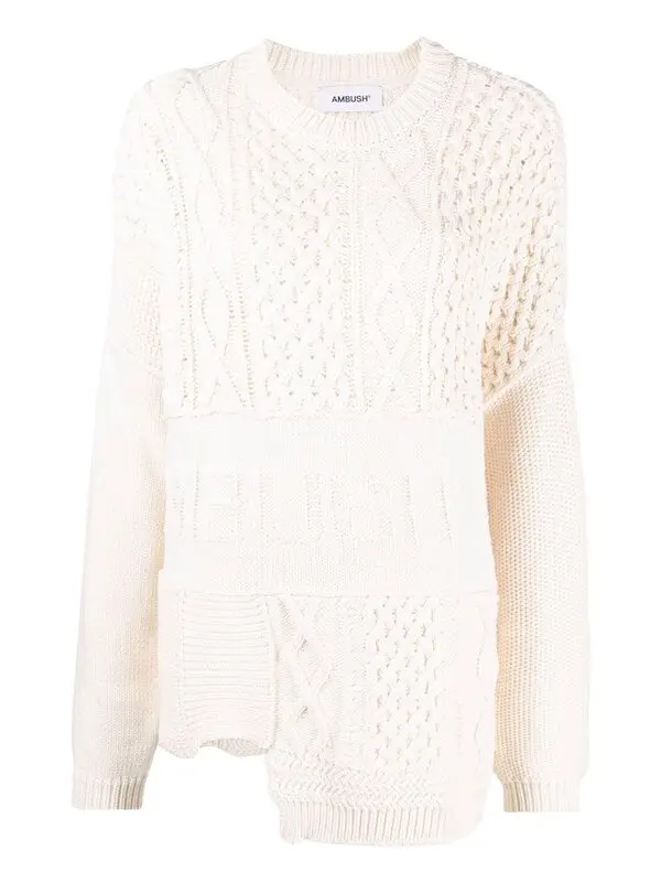 AMBUSH Patchwork Knitted Jumper - Neutrals