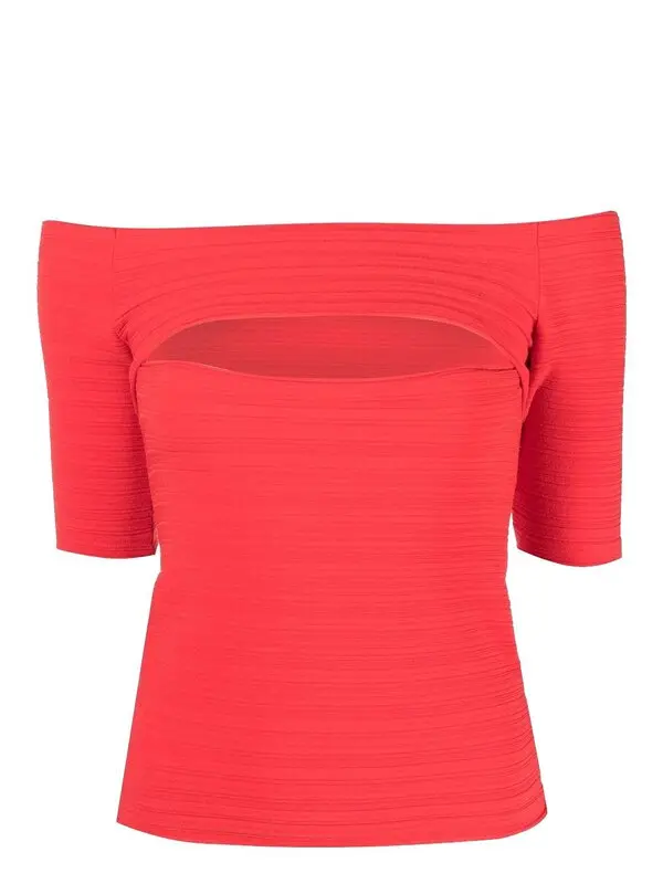 Stella McCartney Off-shoulder Cut-out Top - Red