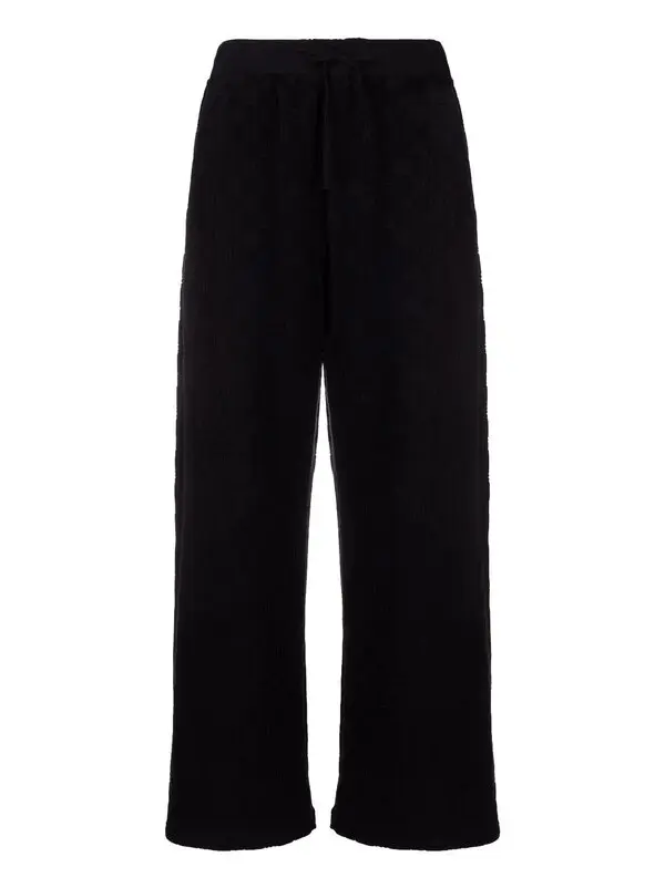 AMBUSH Monogram Jacquard Wide-leg Trousers - Black
