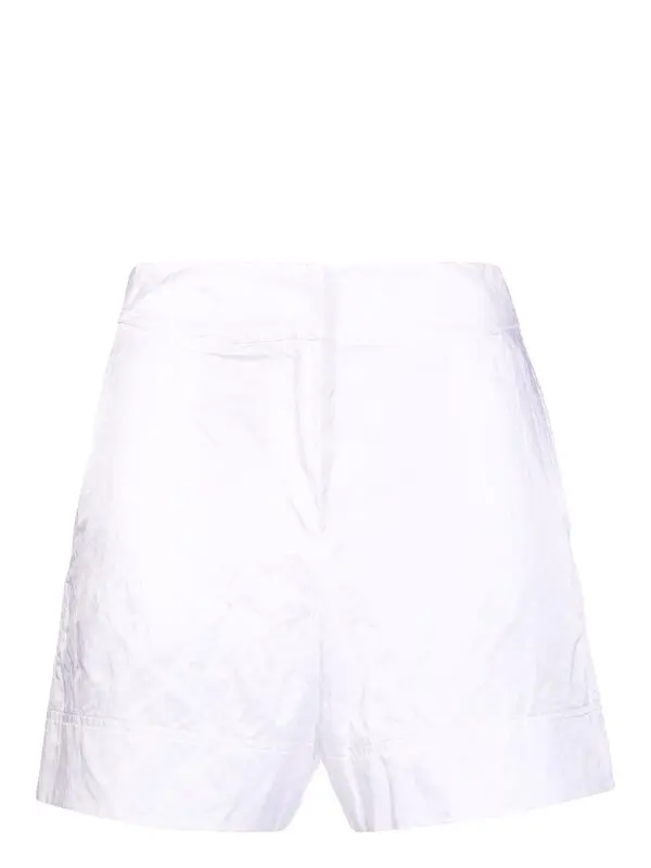 Shiatzy Chen High-waisted Straight Leg Shorts - White