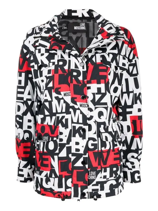 Moschino Alphabet-print Jacket - Black
