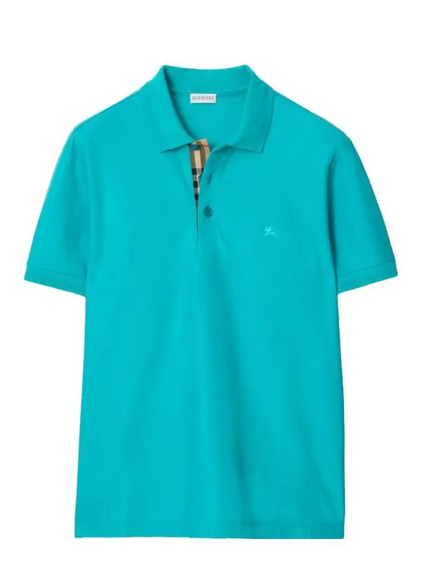 Burberry Cotton Polo Shirt - Atom Blue