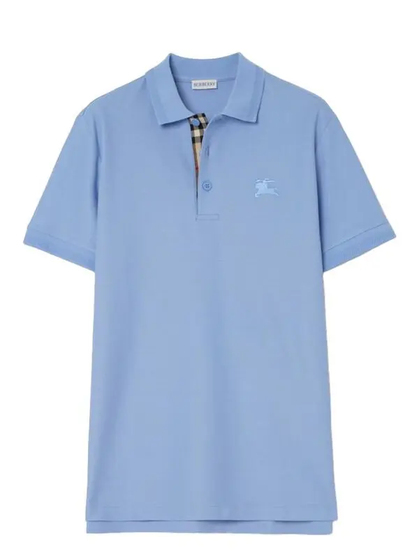 Burberry Cotton Polo Shirt - Cornflower Blue