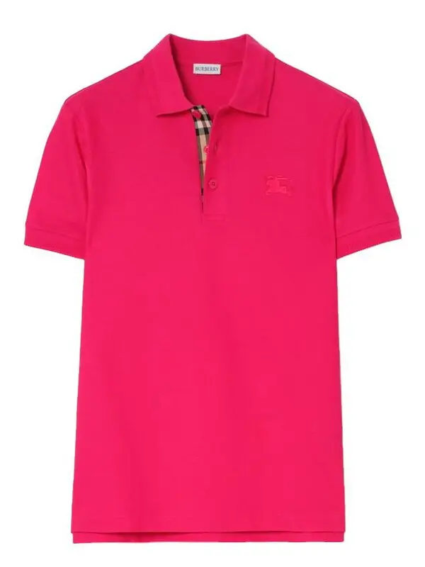 Burberry Cotton Polo Shirt - Jam Red