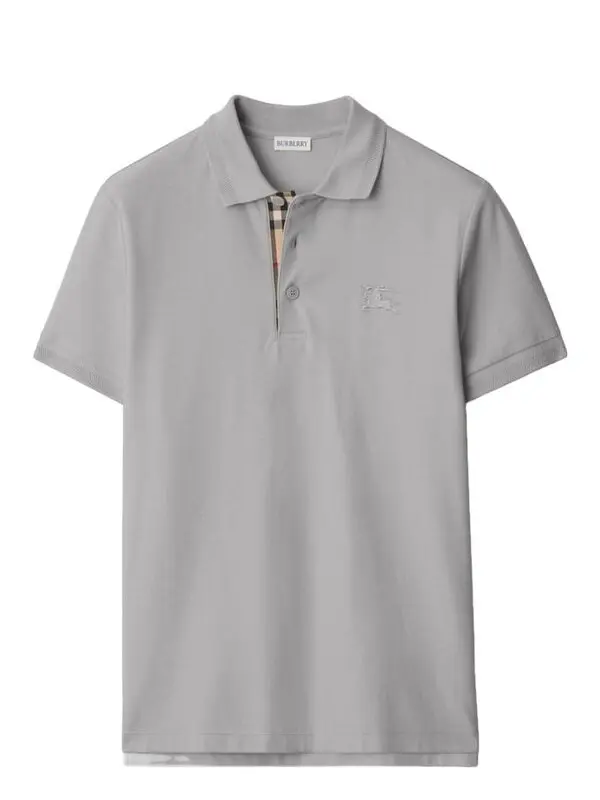 Burberry Cotton Polo Shirt - Pale Grey Melange