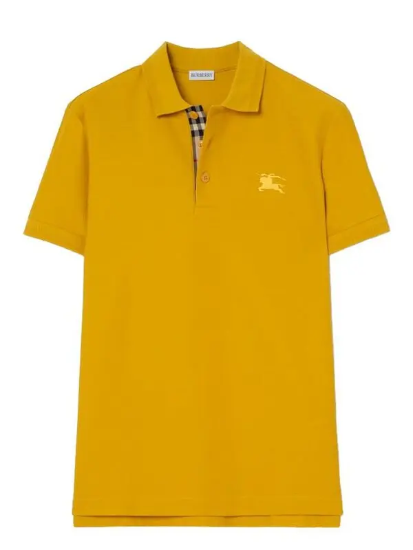 Burberry Cotton Polo Shirt - Pear Yellow