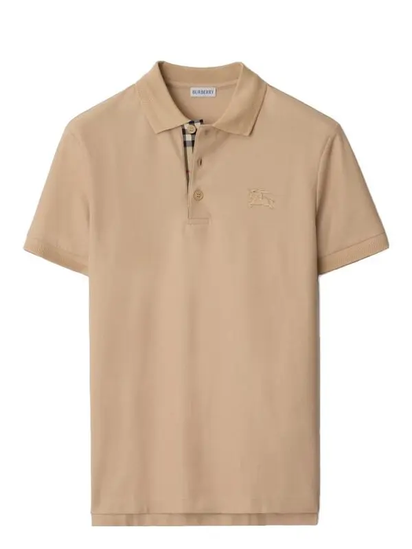 Burberry Cotton Polo Shirt - Soft Fawn Beige