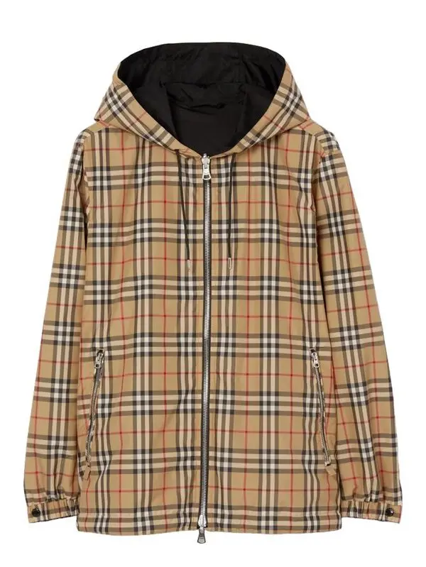 Burberry Reversible Check Hooded Jacket - Archive Beige
