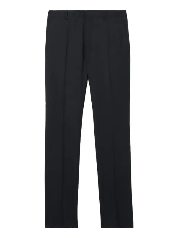 Burberry Wool Tailored Trousers - Dark Navy