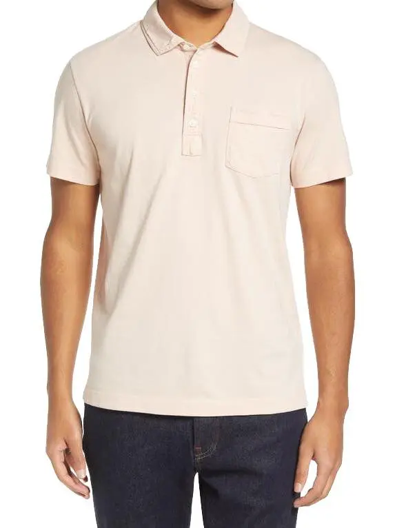 Billy Reid Pensacola Organic Cotton Polo - Blush