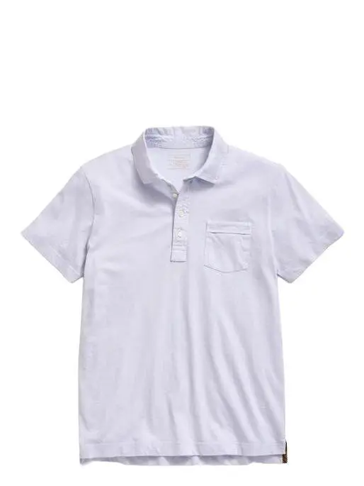Billy Reid Pensacola Organic Cotton Polo - Dew Blue