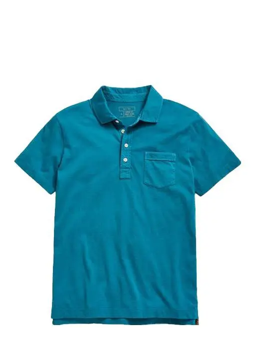 Billy Reid Pensacola Organic Cotton Polo - Lake Blue