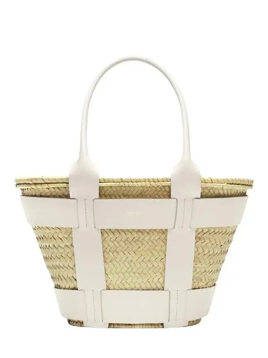 DEMELLIER Santorini Woven Tote - Natural/off White