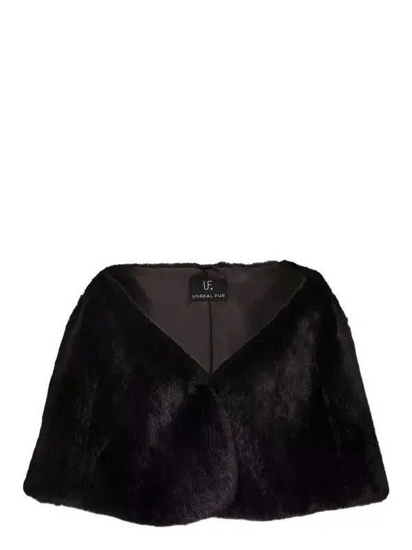 UNREAL FUR Yasmine Faux Fur Wrap - Black