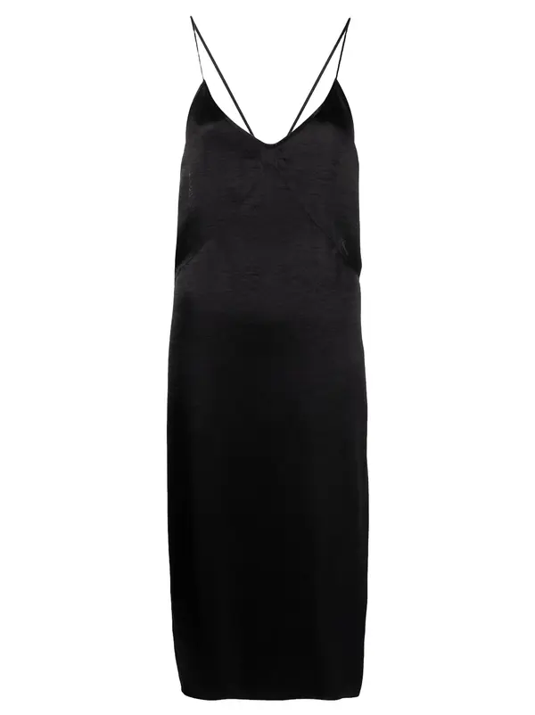 Dsquared2 Satin-finish Midi Dress - Black