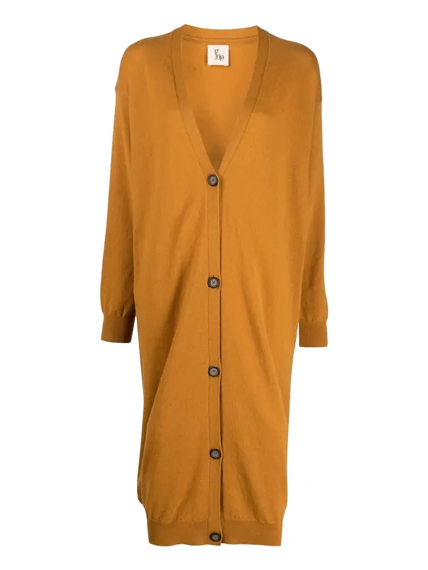 PAULA Cashmere Cardigan-coat - Yellow