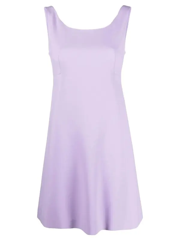 Moschino Heart-button Pleated Mini Dress - Purple