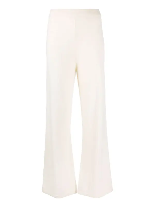 PAULA Ribbed Cashmere Trousers - Neutrals