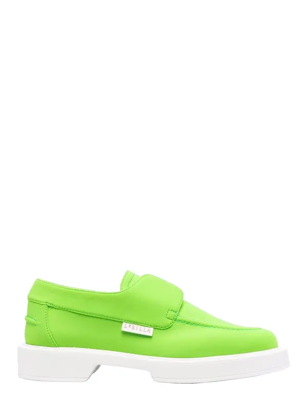 LE SILLA Slip-on Leather Loafers - Green