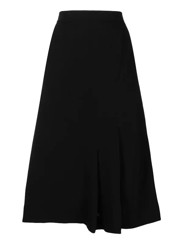 Shiatzy Chen Silk A-line Skirt - Black