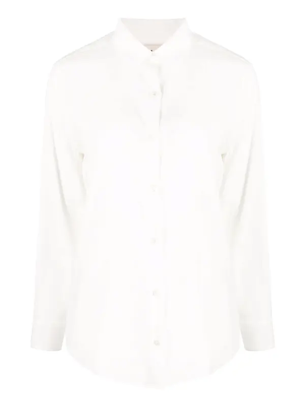 PAULA Long-sleeve Silk Shirt - Neutrals