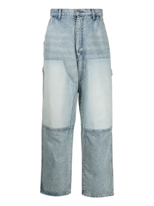 AMBUSH Panelled Wide-leg Jeans - Blue