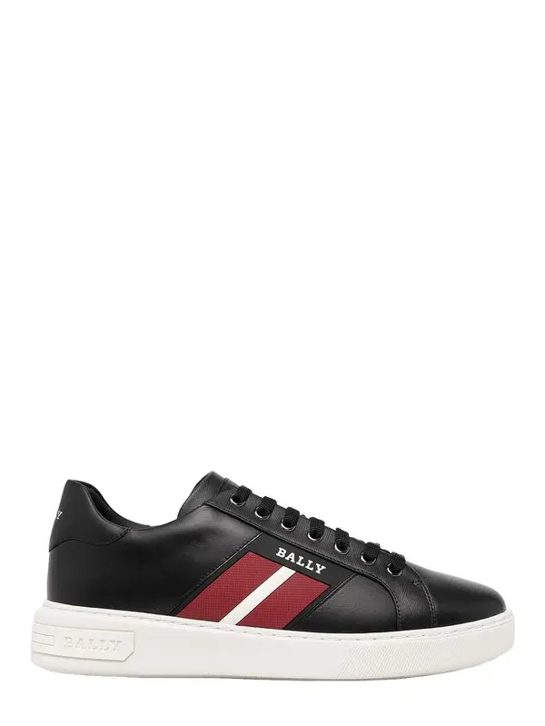 Bally Logo-print Leather Sneakers - Black
